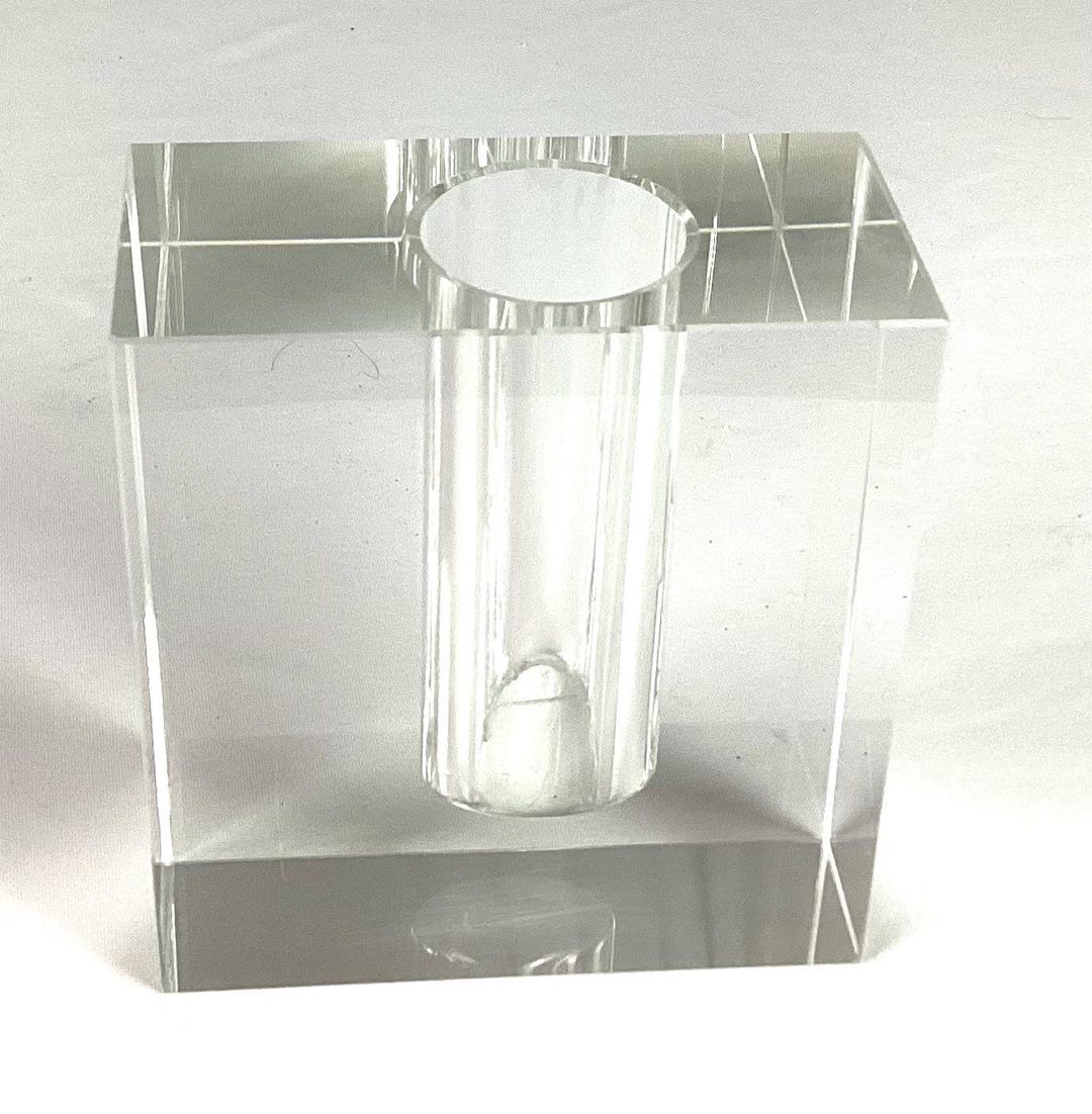 Cut Crystal Minimalist Modern Bud Base - Etsy