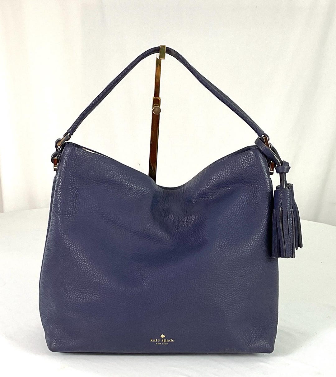 Kate Spade, Navy Blue Pebble Leather – Shoulder Bag-like New - Etsy