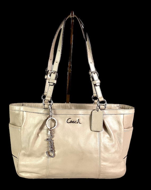 Coach- F17721- gallery soft shimmery leather EW tote… - Gem