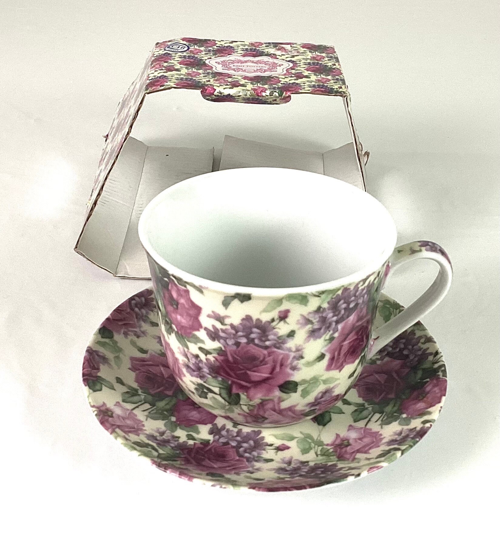 New-kent Pottery roses, Teacup and Saucer - Etsy