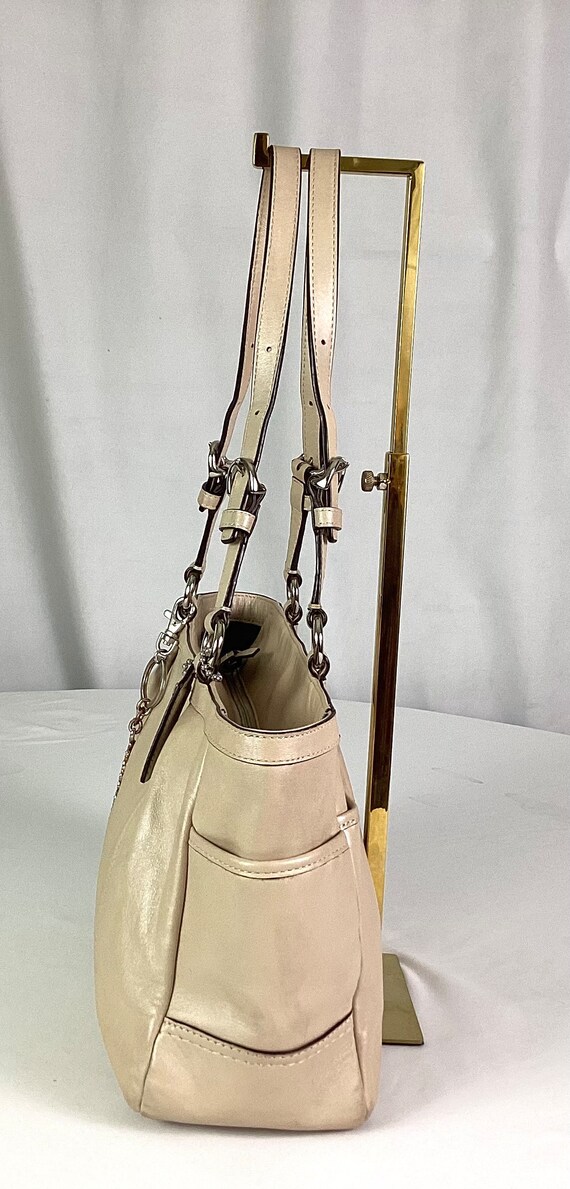 Coach- F17721- gallery soft shimmery leather EW tote… - Gem