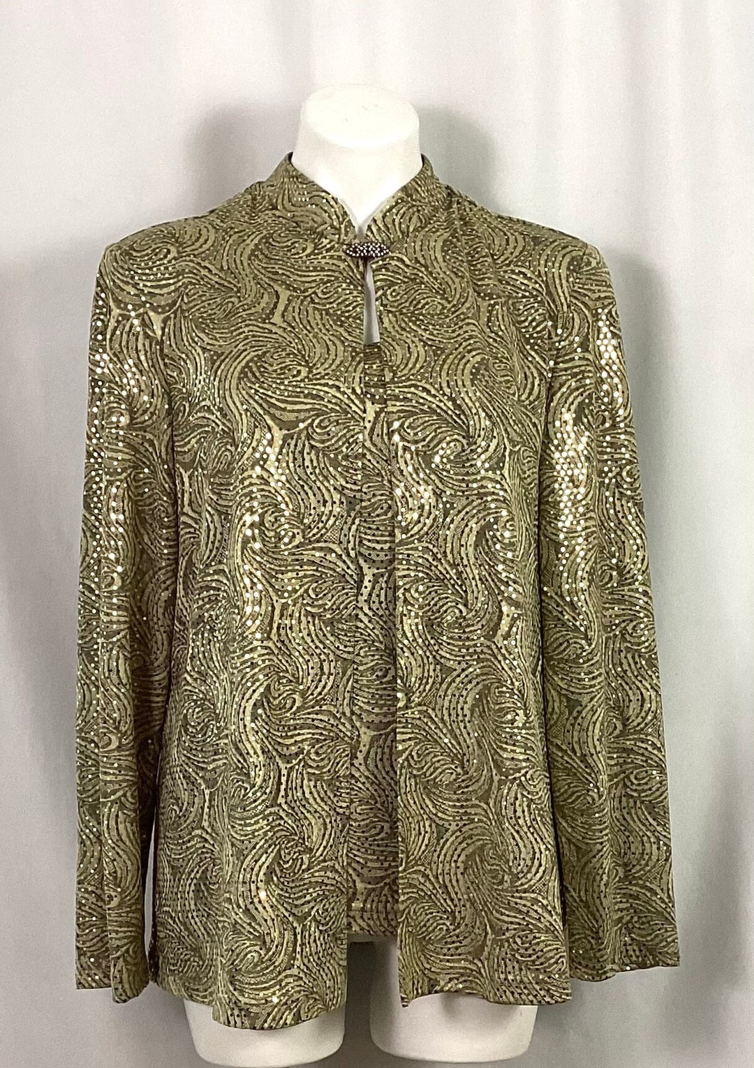 Kathy Roberts - 2pc. Gold Sequin Jacket With Camisole - Etsy