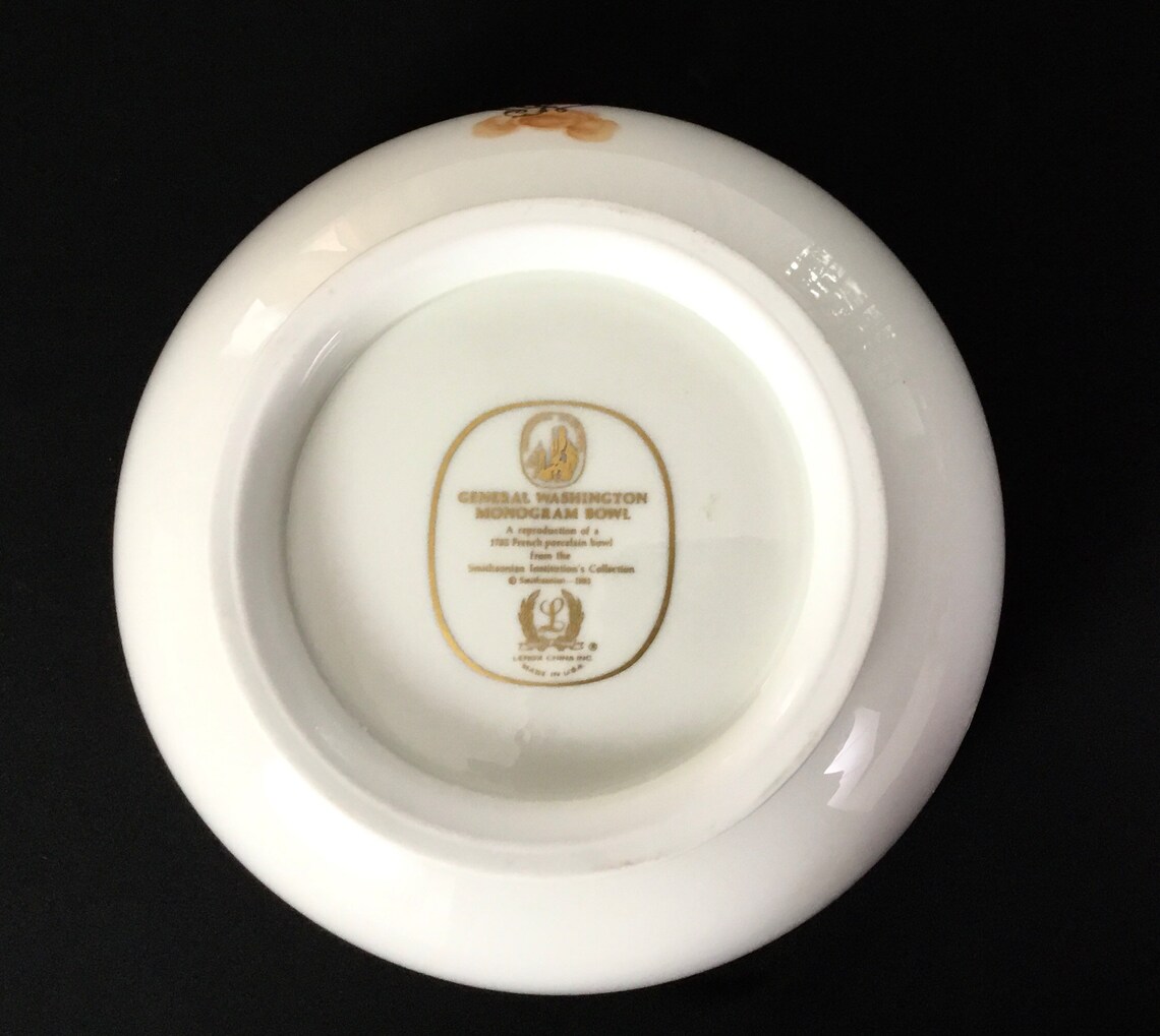 George Washington monogrammed Porcelain Bowl From the Smithsonian ...