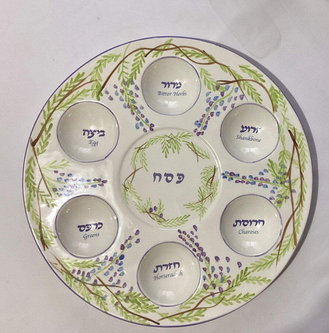 Jewish Passover- Seder Platter by Liz Ross - Etsy