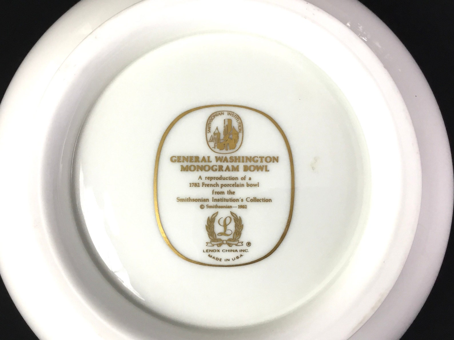 George Washington monogrammed Porcelain Bowl From the Smithsonian ...