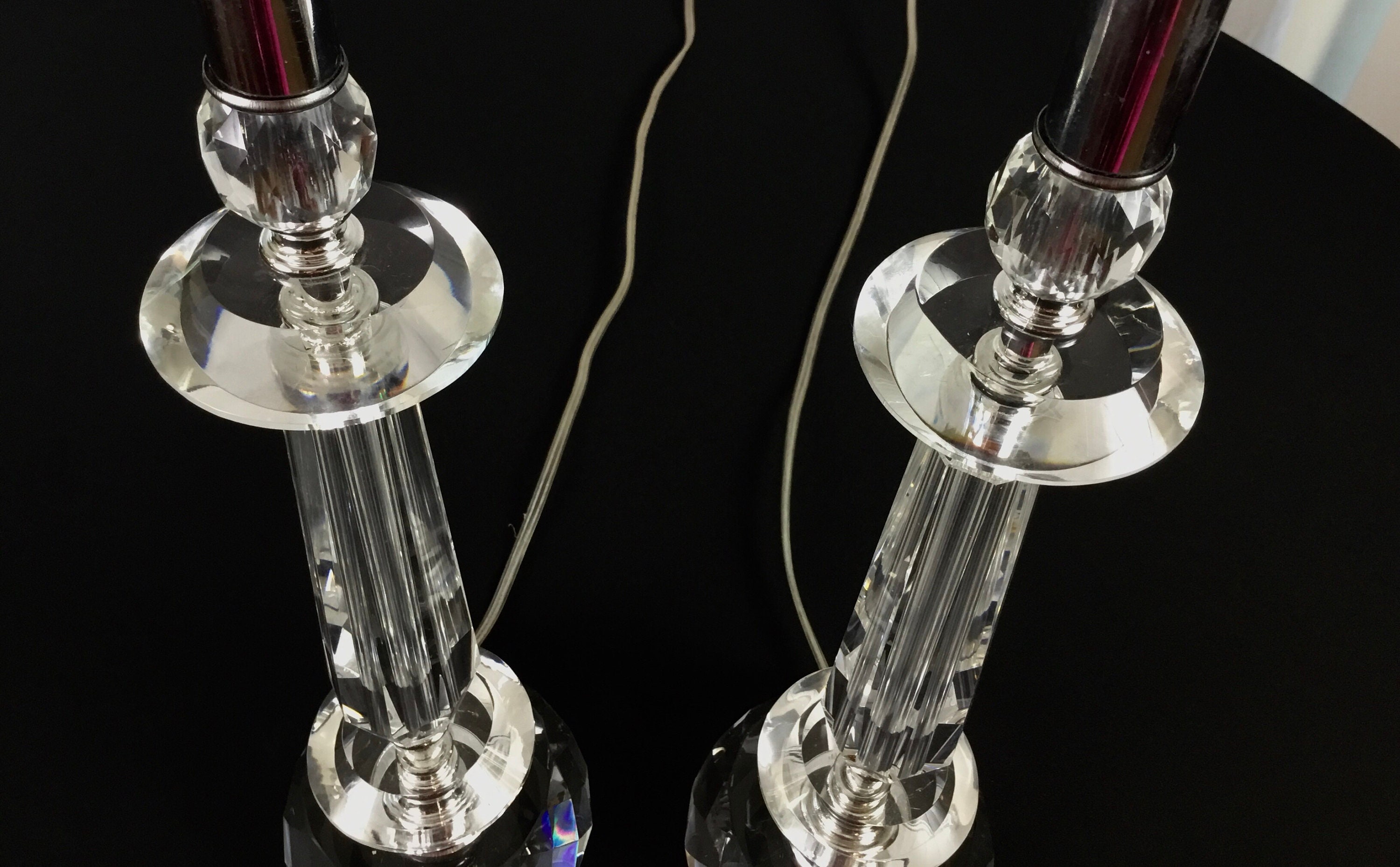 Cut Crystal Table Lamps - Etsy