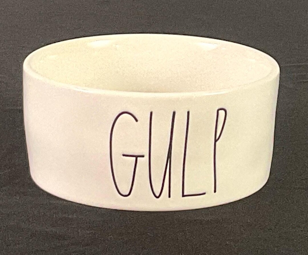 Rae Dunn-“gulp”-pet Food Bowl - Etsy