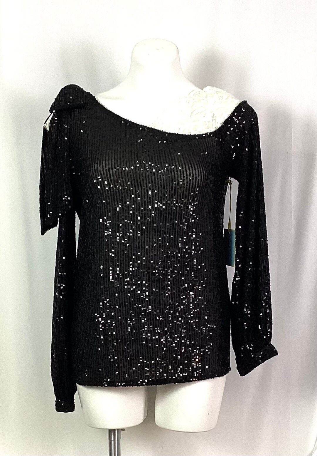 NWT- Cece- Sequin - Asymmetrical Neckline Top-size-m - Etsy