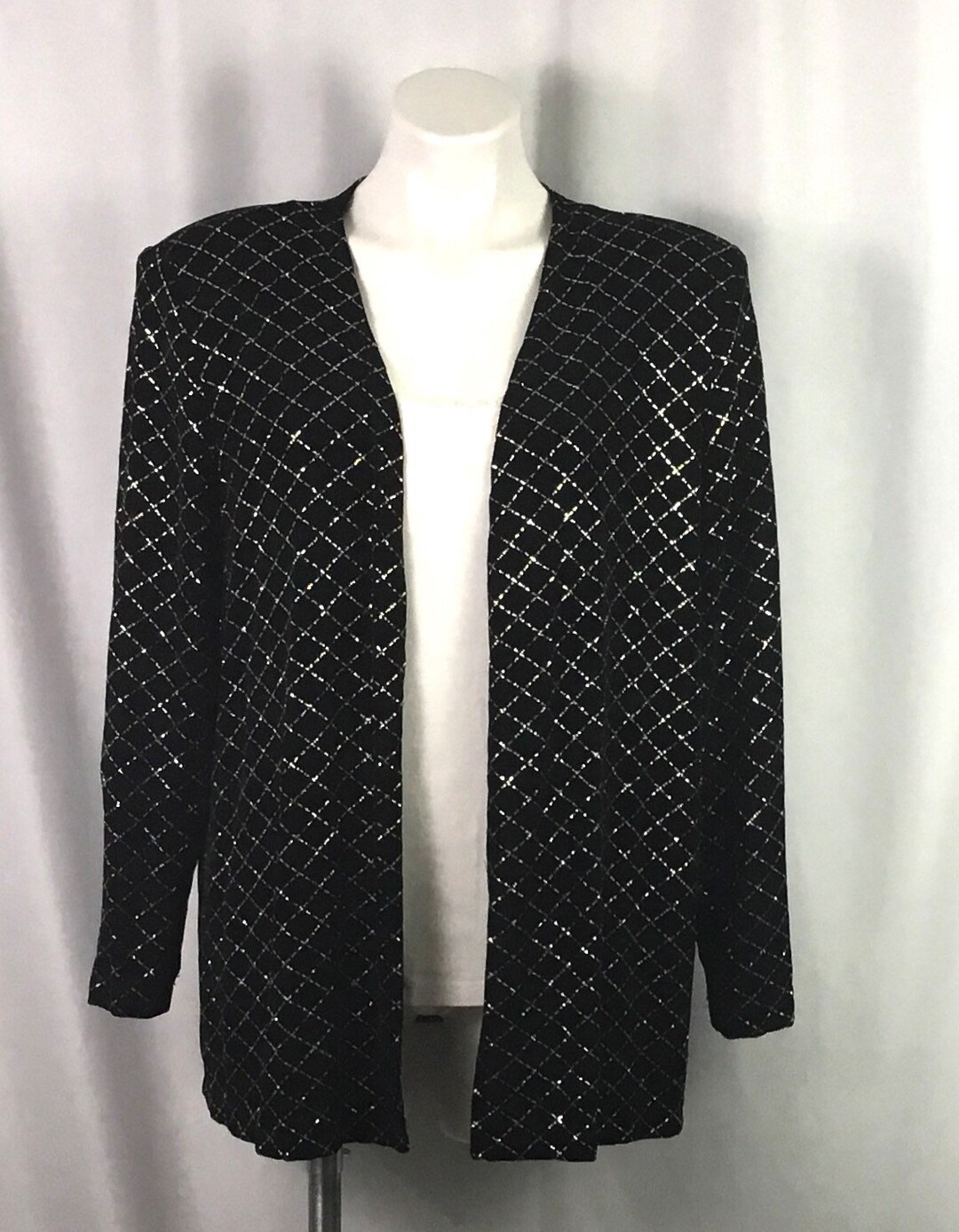 Vintage -evenings by Tom Barra -for Jeffrey and Dara -size 12-glitter ...