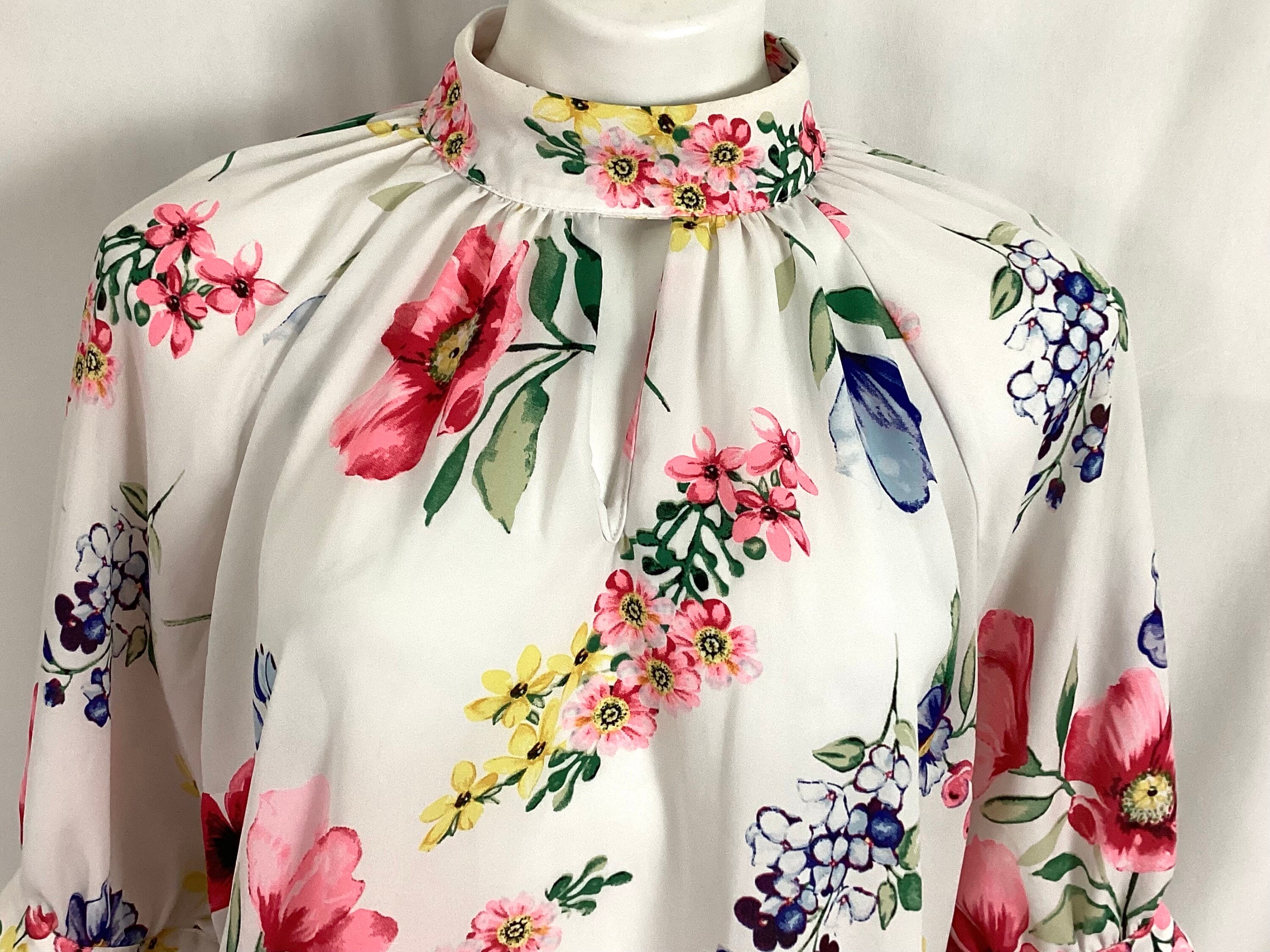 7th Ave Design Studio-floral Blouse-xl - Etsy