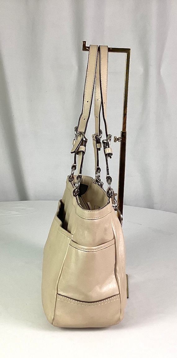 Coach- F17721- gallery soft shimmery leather EW tote… - Gem