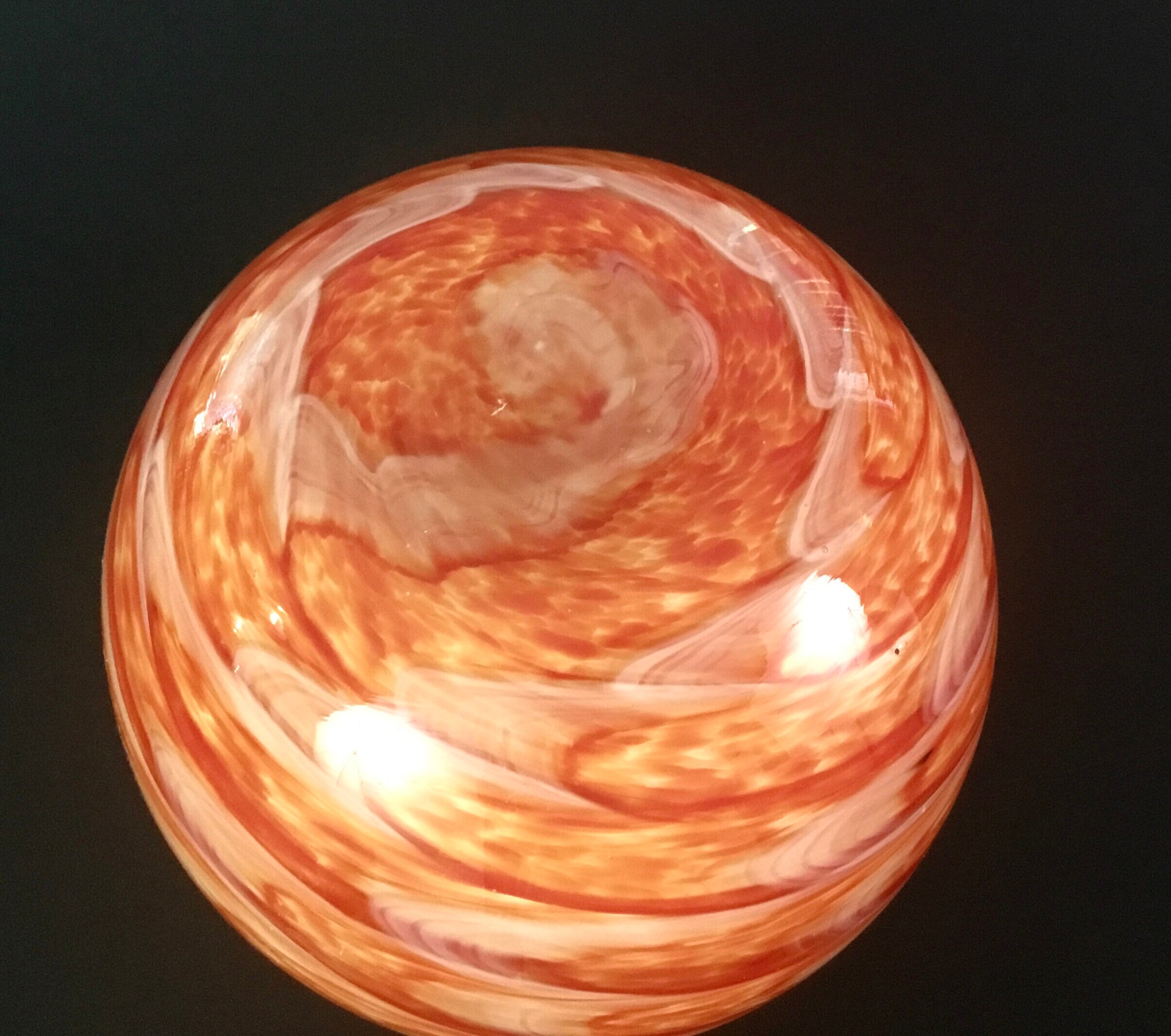 Large Orb Shaped Cased Glass Vase - Etsy