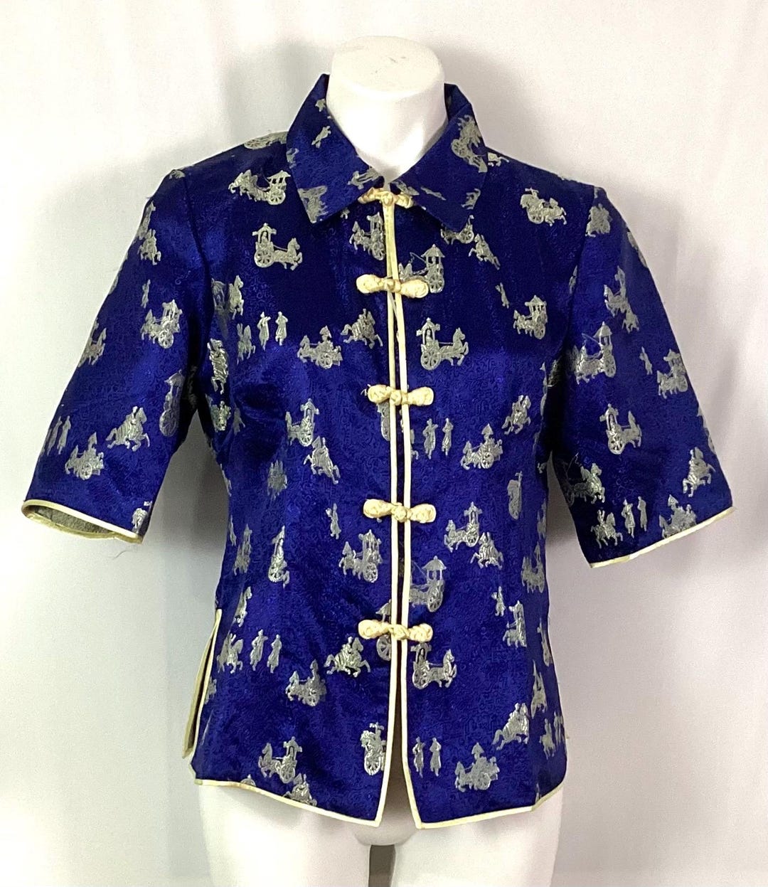 NWT- Eastern Silk - Mandarin Silk Jacket/top -size-s/m - Etsy