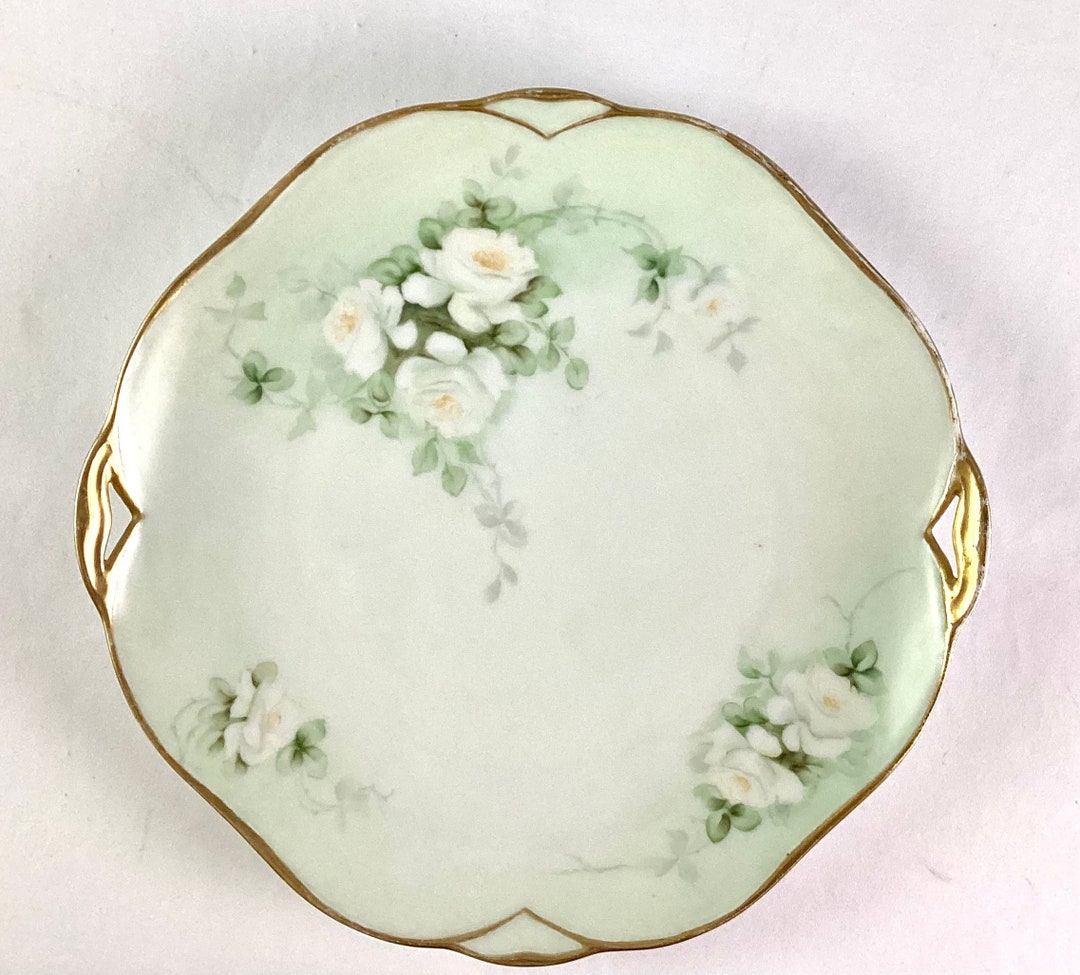Antique Silesia - Hand Painted Porcelain Platter - Etsy