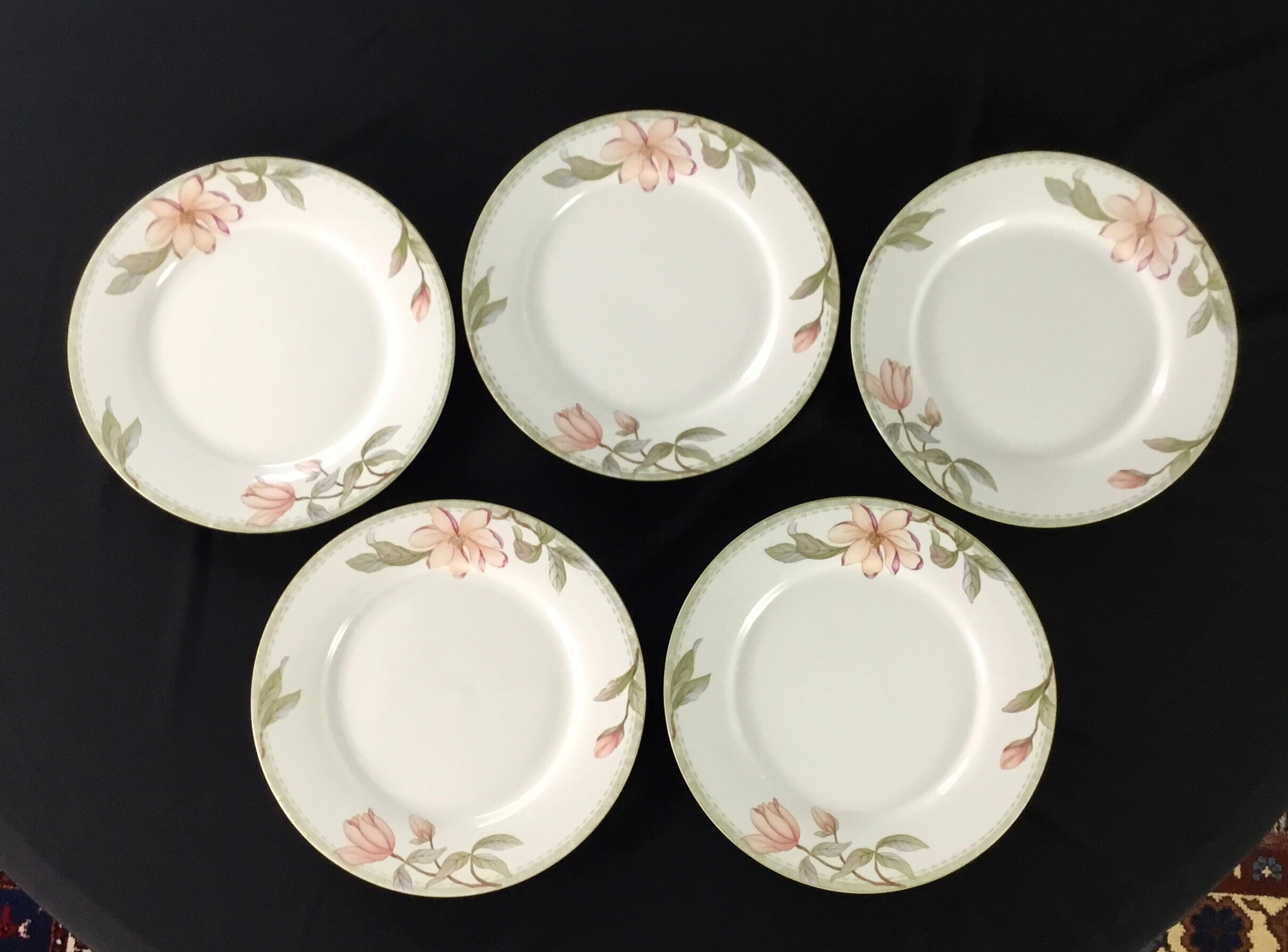 Oneida Porcelain -the Savannah Collection-set of 5 Dinner Plates -ships ...