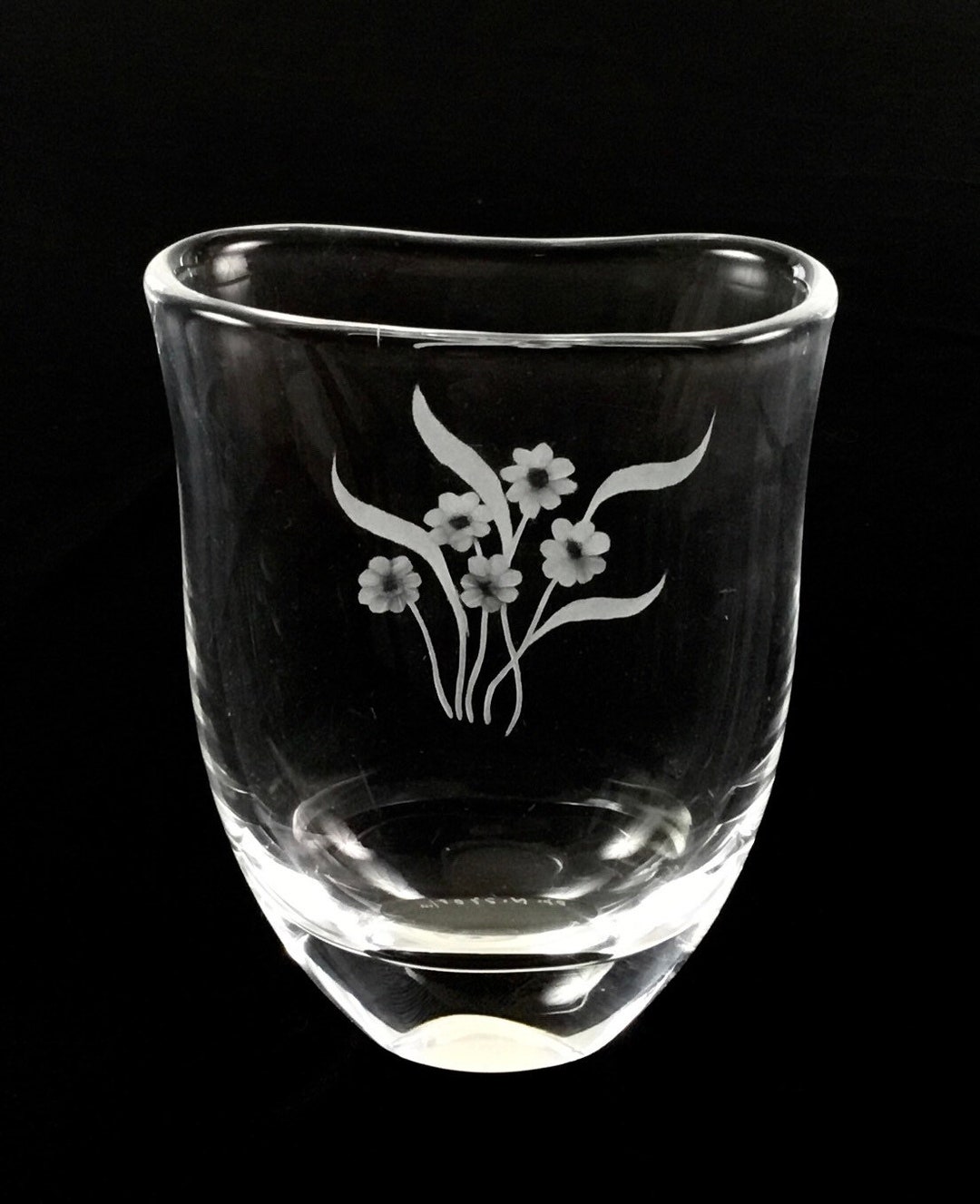 Orrefors Crystal Etched Vase - Etsy
