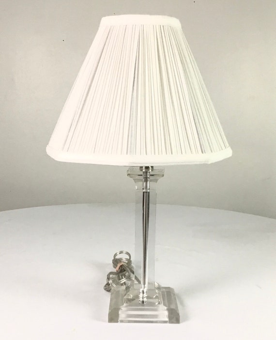 Mid Century Modern Lucite Table Lamp - Etsy