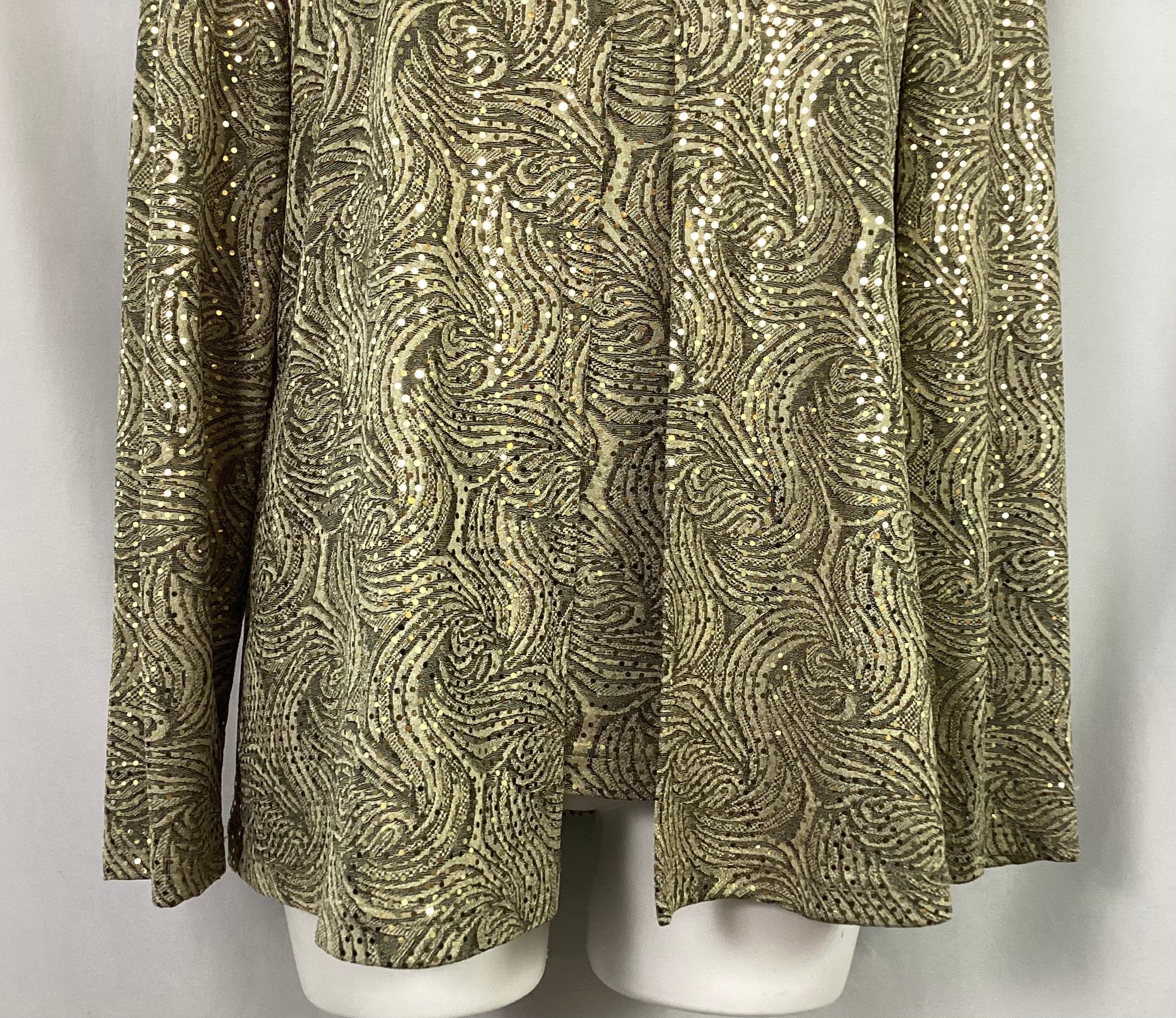 Kathy Roberts 2pc. Gold Sequin Jacket With Camisole - Etsy