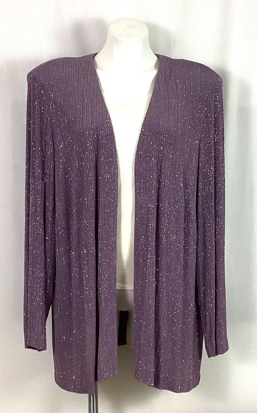 Vintage Alex Evenings, Lavender Glitter Duster-size-20w - Etsy