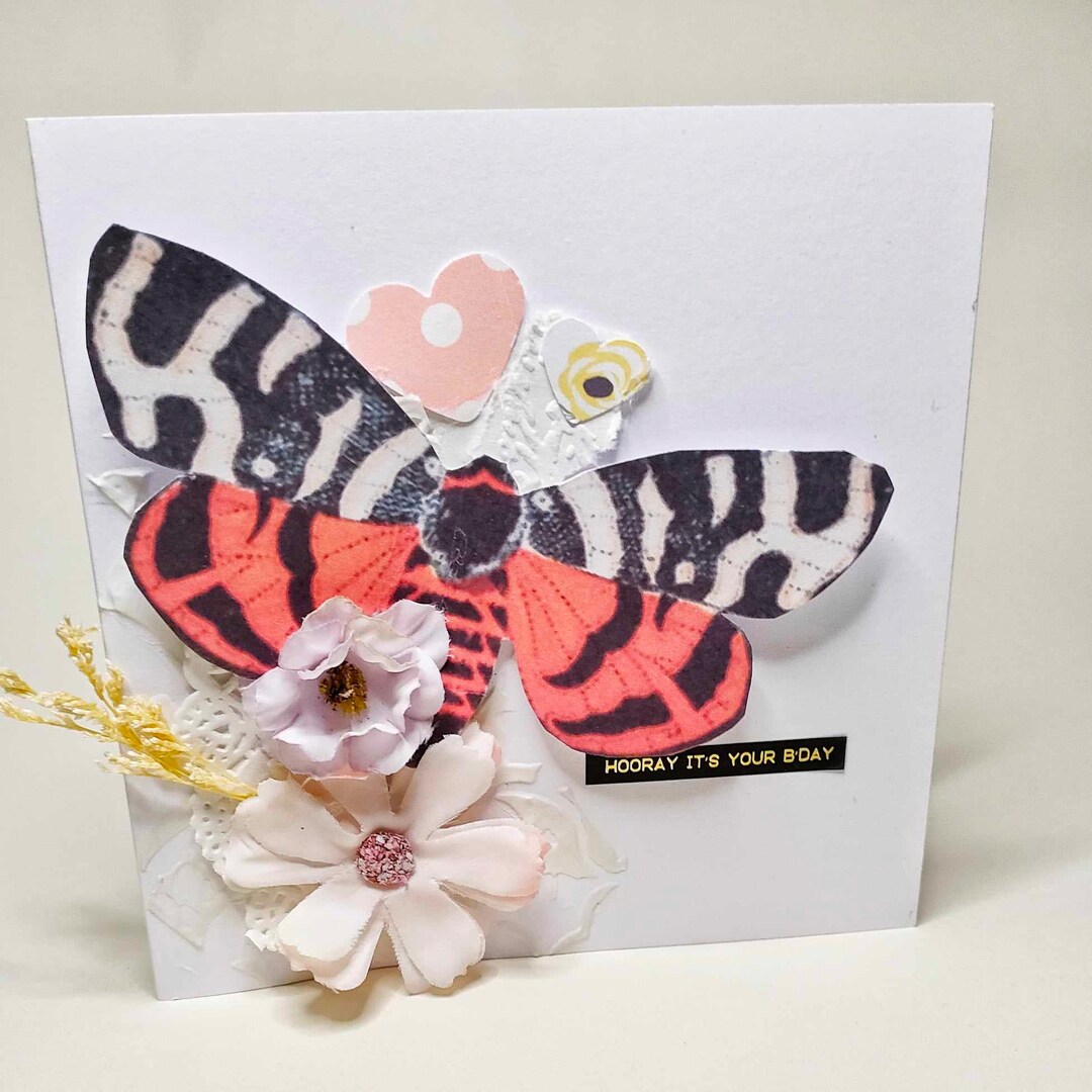 Handmade Birthday Card, Butterfly Card, Rustic Greeting Card, Cards for ...