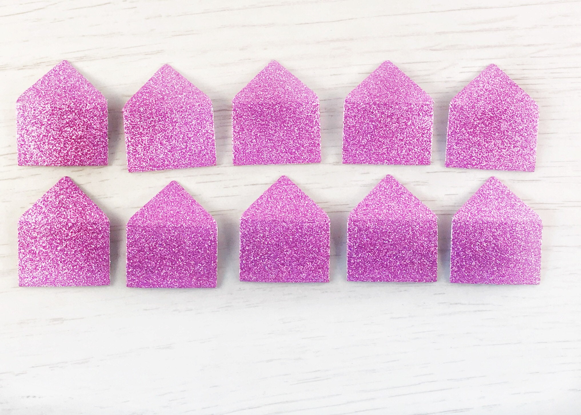10 Mini Cards and Envelopes Glitter Pink Envelopes Thank You - Etsy UK