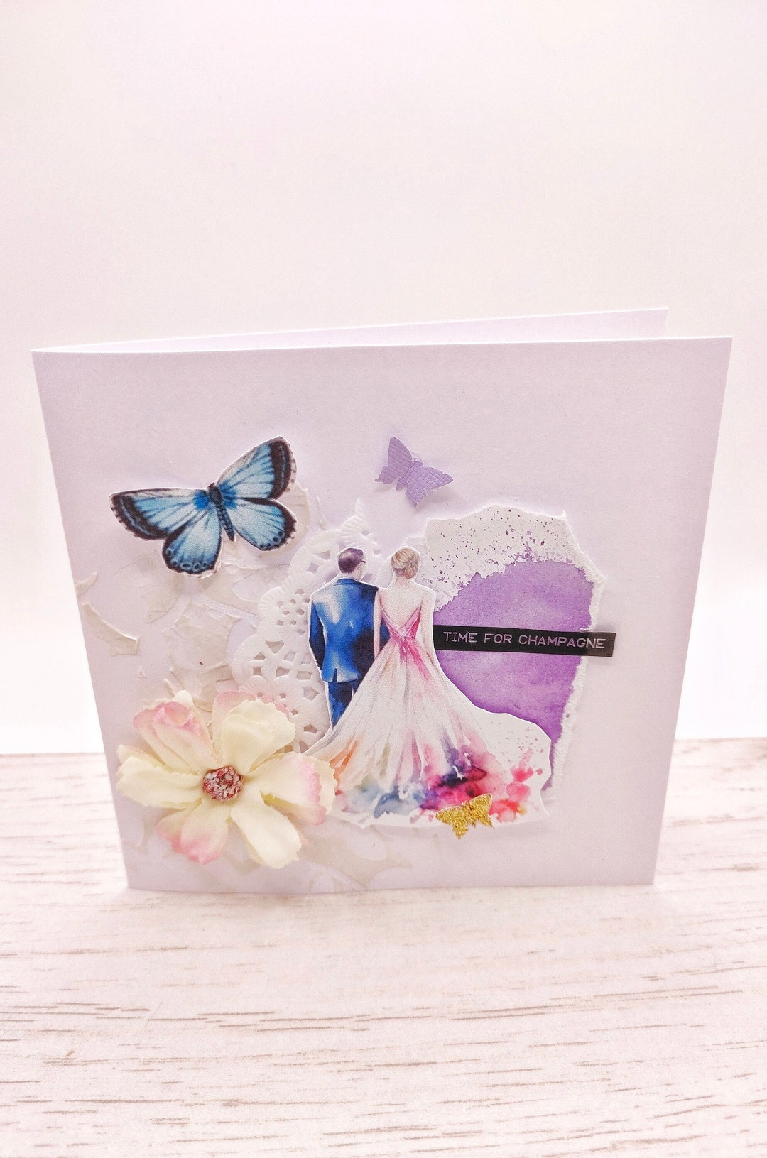 Wedding Card, Custom Wedding Card, Hand-illustrated Card, Personalized ...