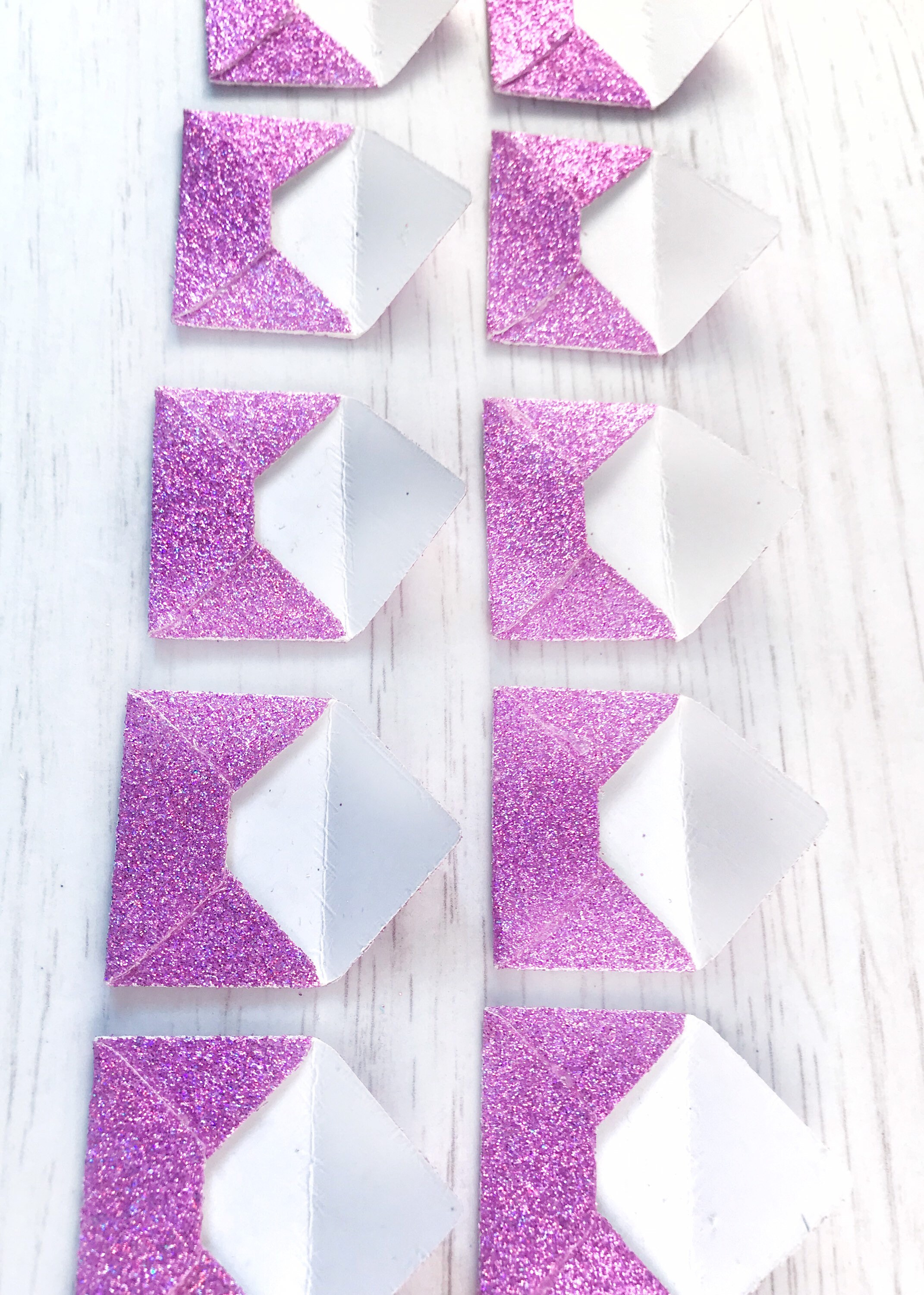10 Mini Cards and Envelopes Glitter Pink Envelopes Thank You - Etsy UK