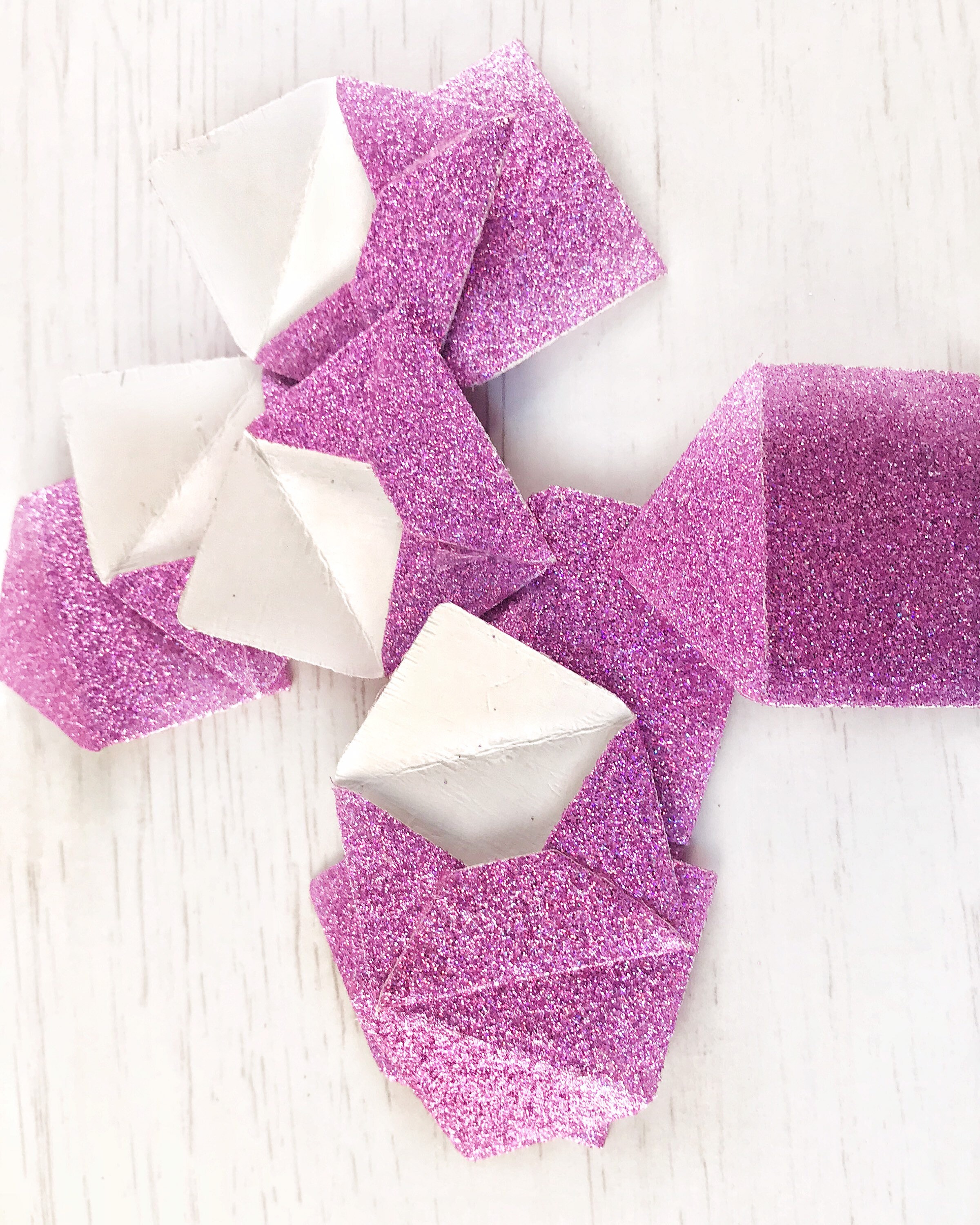 10 mini cards and envelopes glitter pink envelopes thank you | Etsy