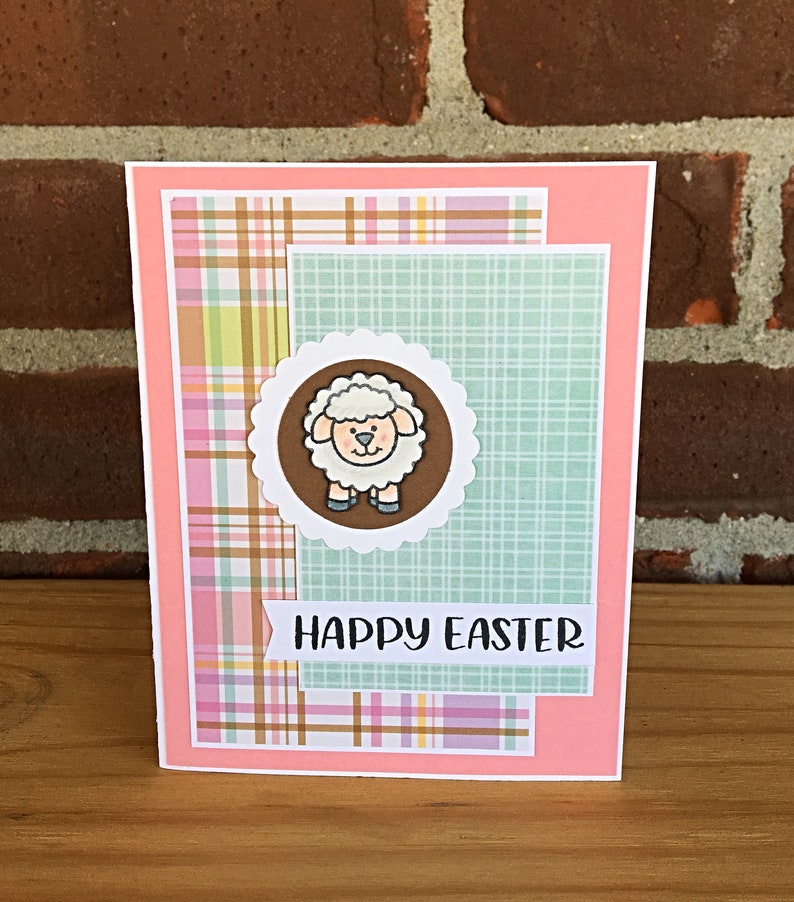 Cute Happy Easter Handmade Greeting Card With Sheep | Etsy