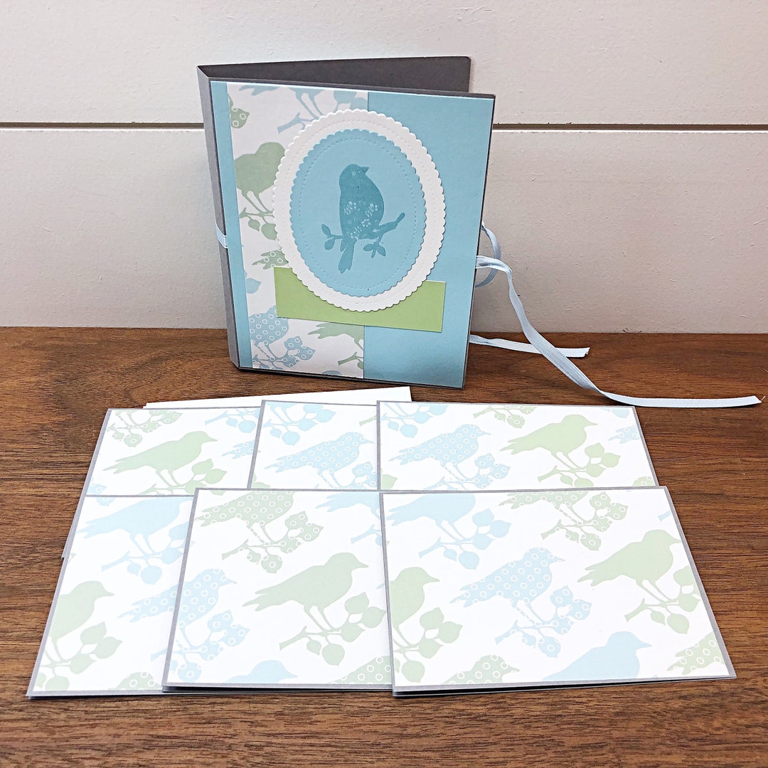 Bird Themed Note Card Gift Set of 6 Blank Inside All Occasion ...