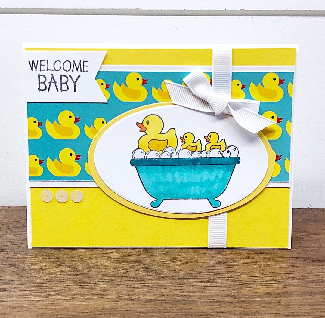 Cute Baby Welcome Card, Handmade Gender Neutral Baby Congratulations ...