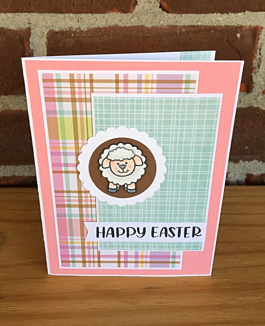 Cute Happy Easter Handmade Greeting Card With Sheep - Etsy