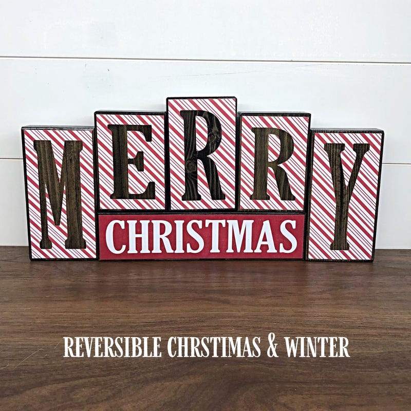 Christmas Block Letters - Etsy