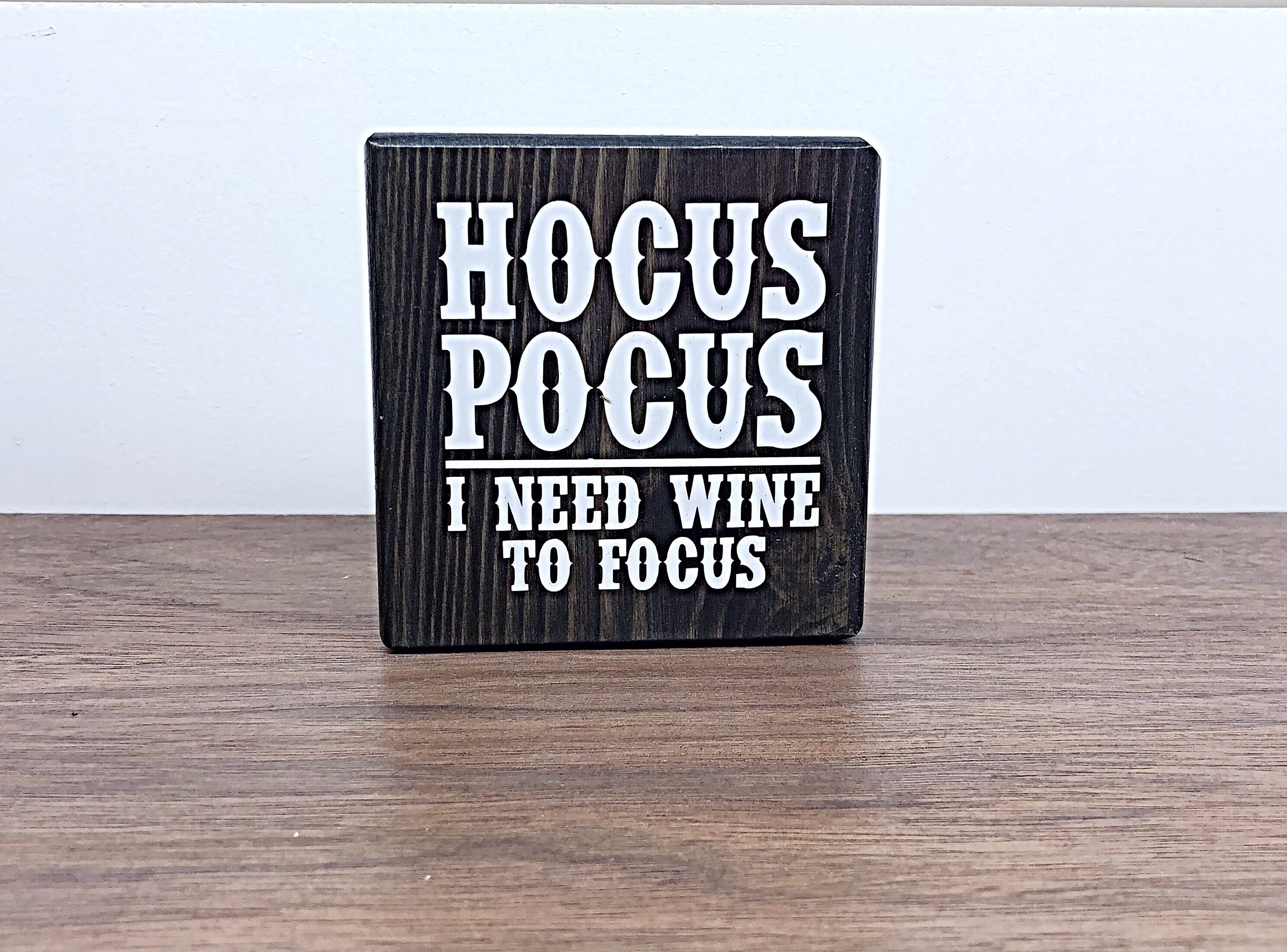 Reversible Halloween and Fall Wine Themed Rustic Wooden Block - Etsy