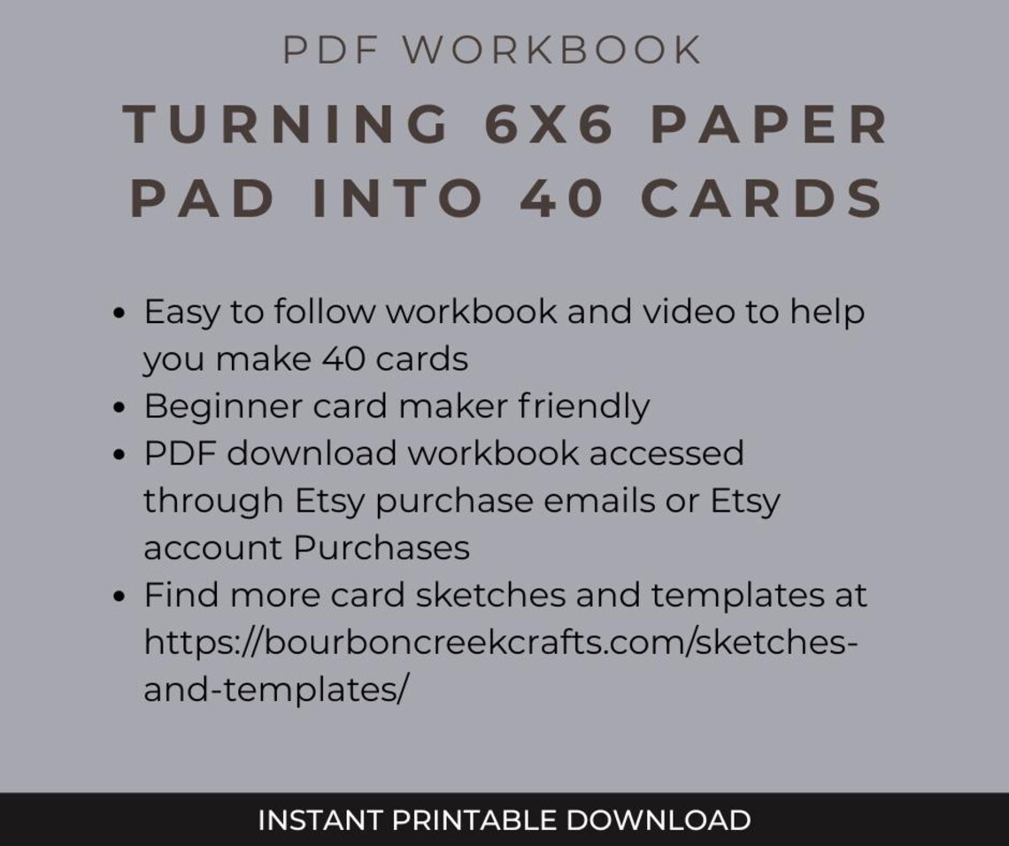 Guide to Use up a Whole 6x6 Paper Pad to Make 40 Cards, Templates and ...