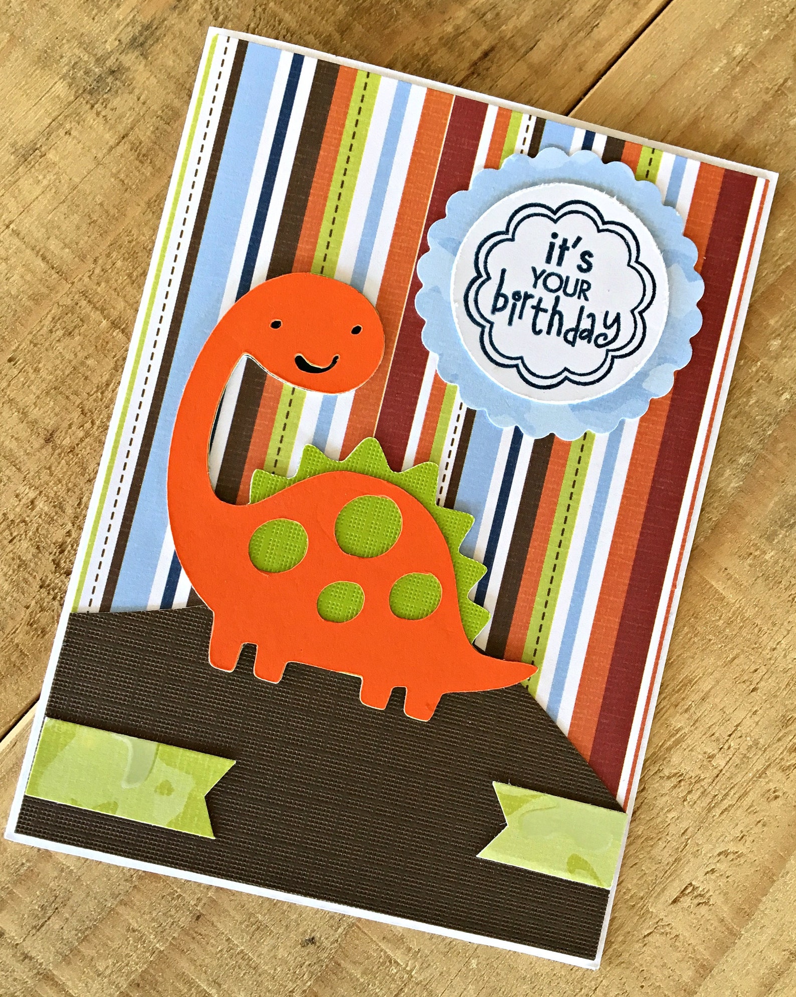 Happy Birthday Card for Boy Handmade Dinosaur Birthday Card - Etsy
