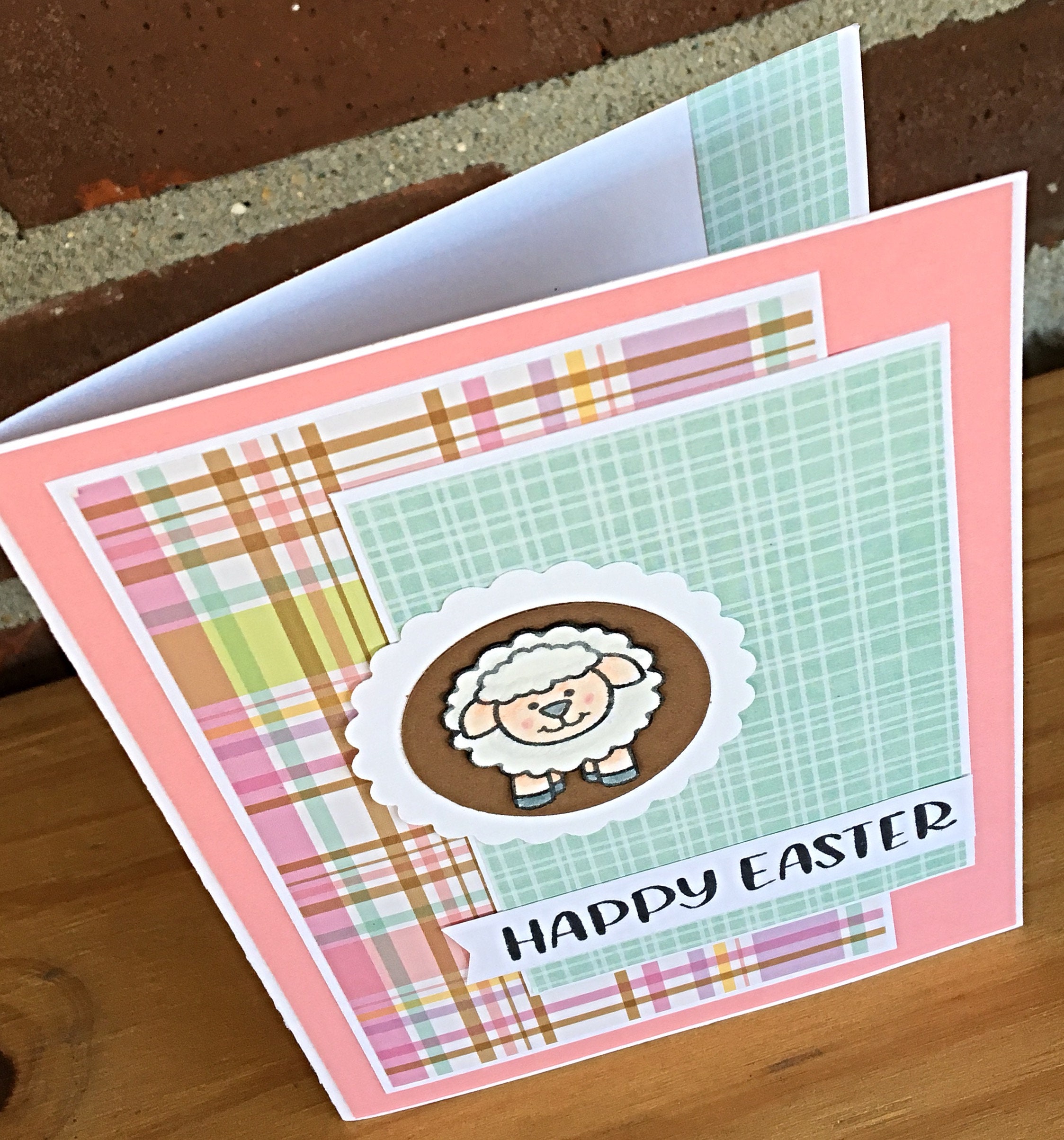 Cute Happy Easter Handmade Greeting Card With Sheep | Etsy