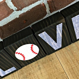 Baseball Love Letter Block Set Rustic Wooden Decor for Shelf - Etsy