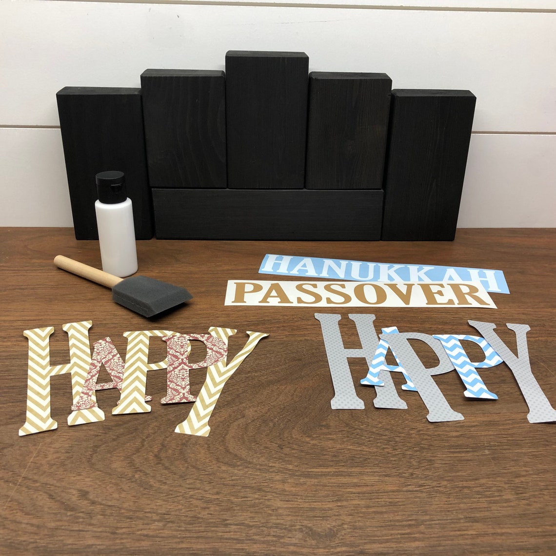 DIY Reversible Holiday Block Set Kit Do It Yourself Holiday - Etsy