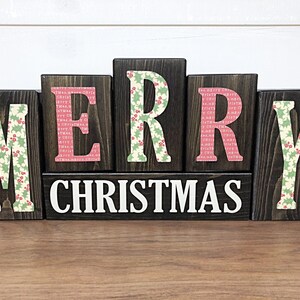 Reversible Merry Christmas and Happy Thanksgiving Letter Block Set for ...
