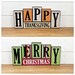 Reversible Merry Christmas and Happy Thanksgiving Letter Block Set for ...