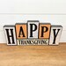 Reversible Merry Christmas and Happy Thanksgiving Letter Block Set for ...