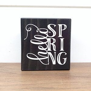 Reversible Easter and Spring Mini Wooden Block Sign, Farmhouse Decor ...
