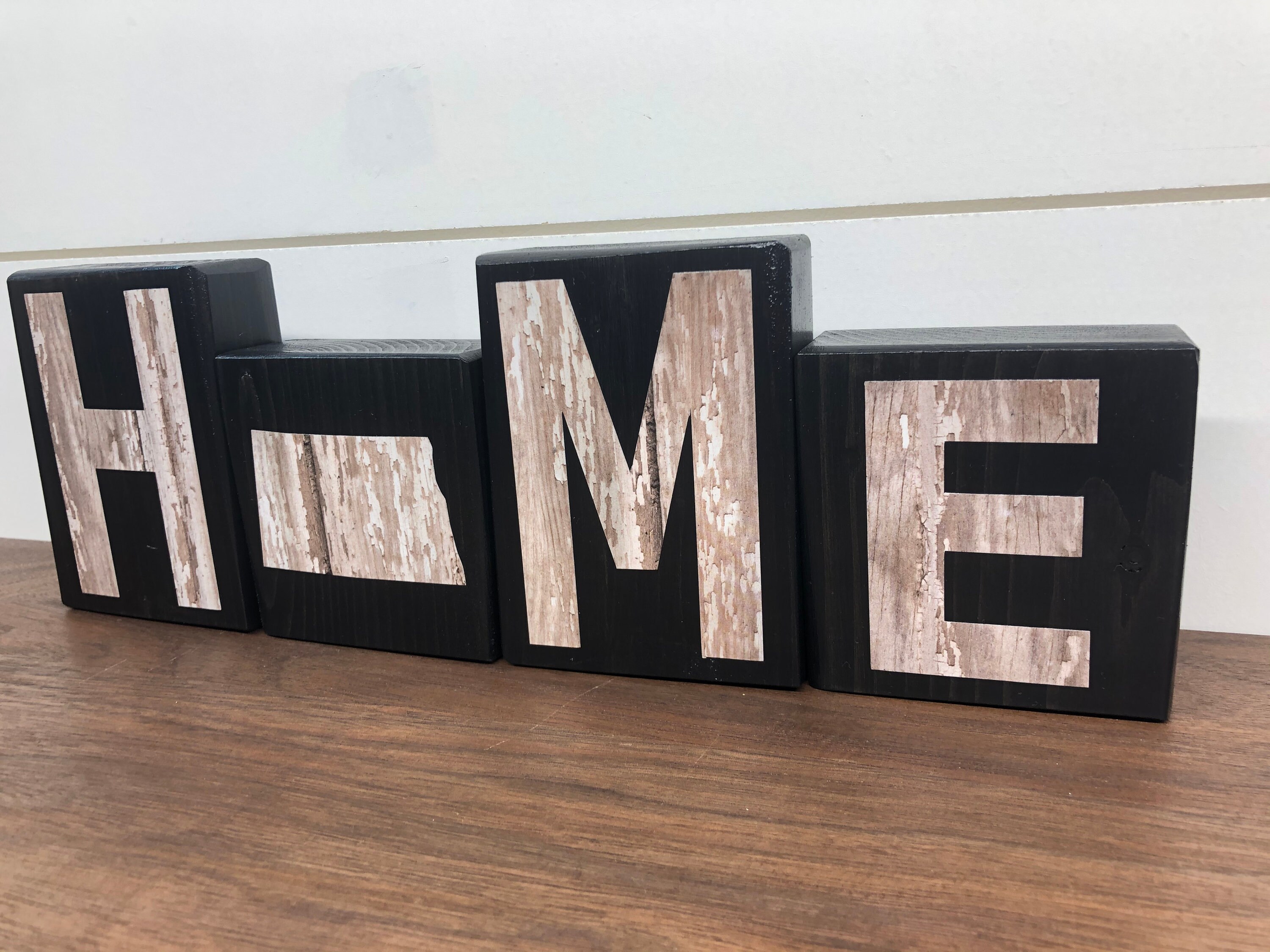 North Dakota Home Rustic Wooden Letter Block Set Farmhouse | Etsy