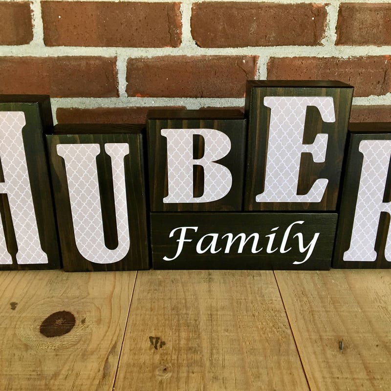 Family Block Letters - Etsy