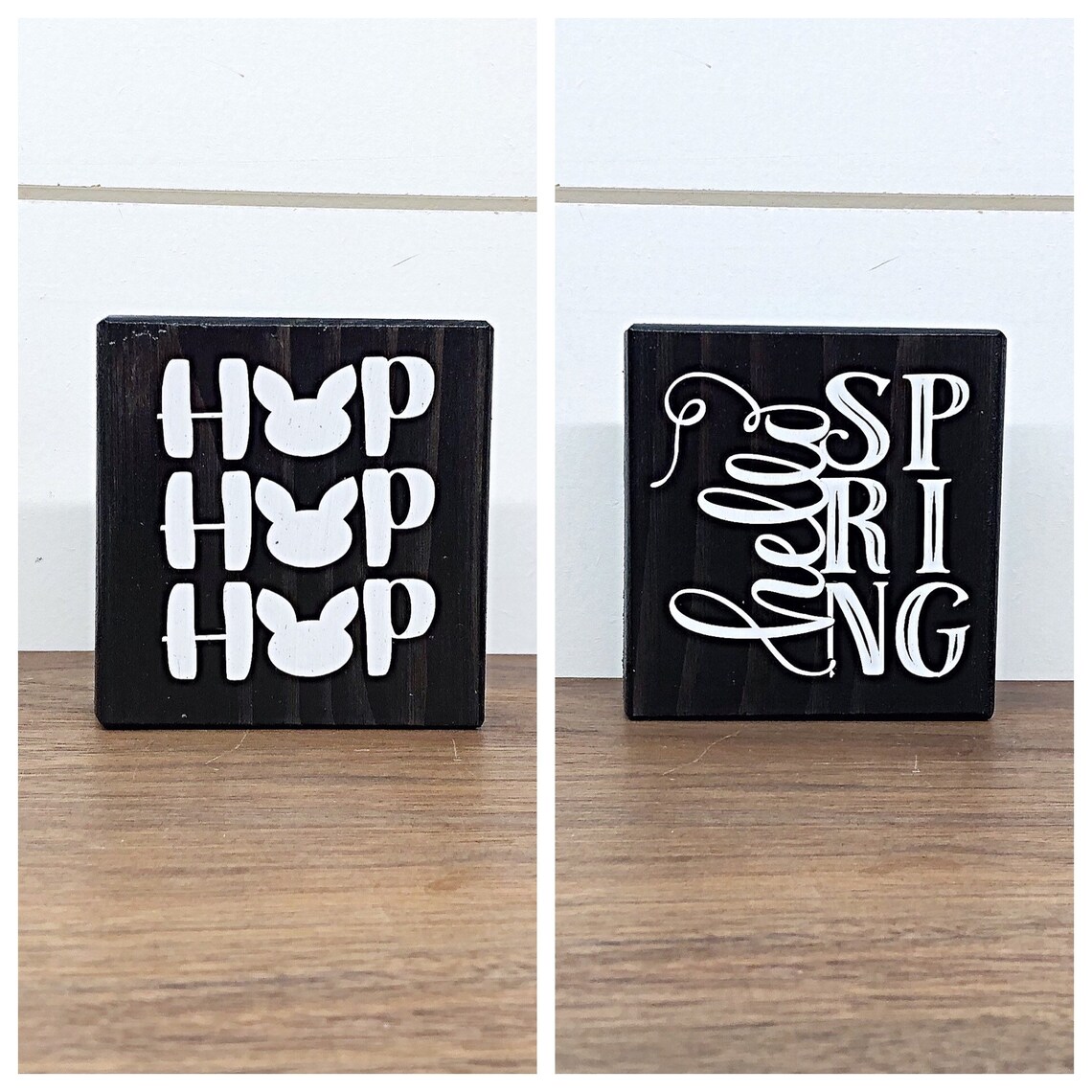 Reversible Easter and Spring Mini Wooden Block Sign Farmhouse - Etsy