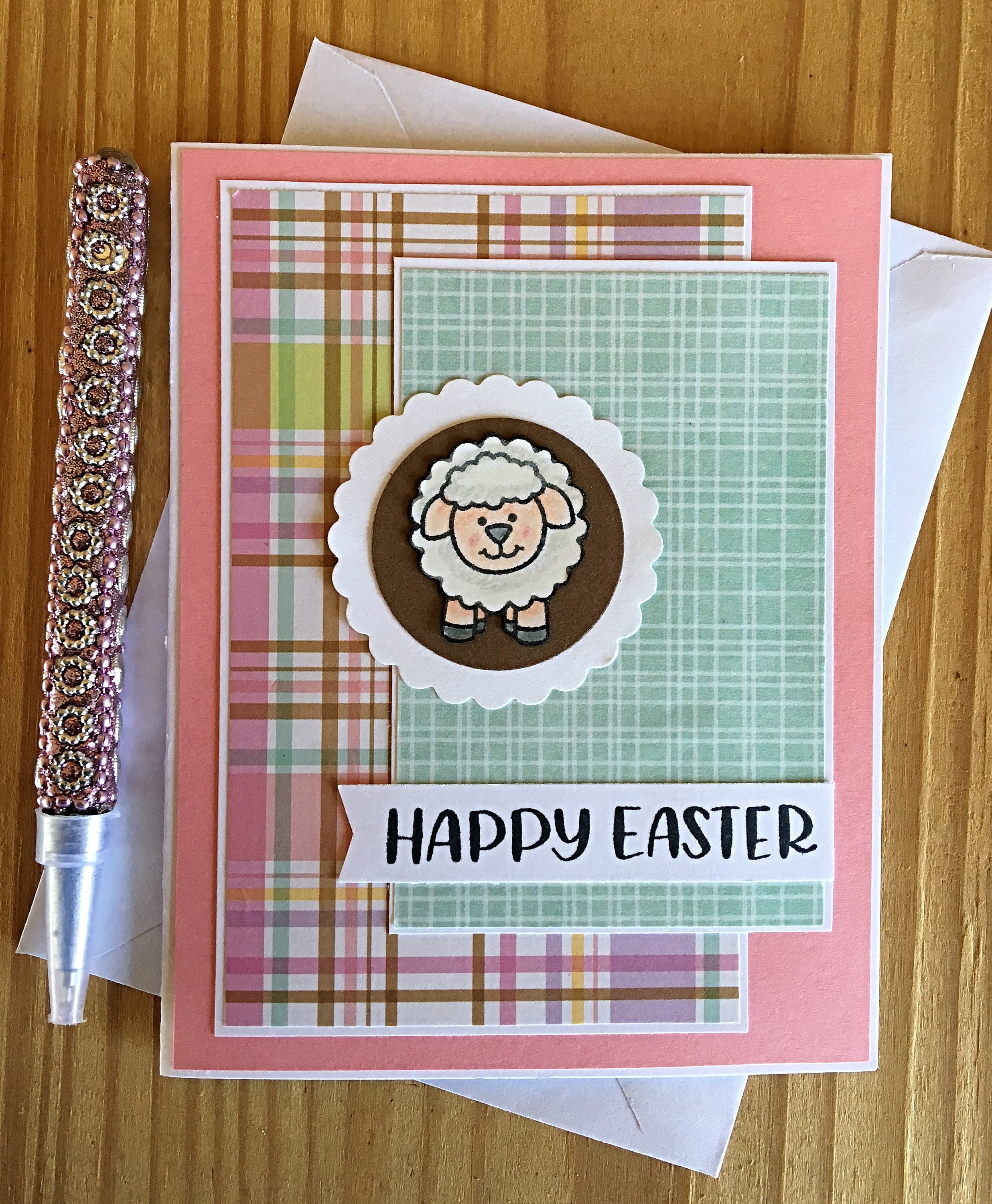 Cute Happy Easter Handmade Greeting Card With Sheep | Etsy