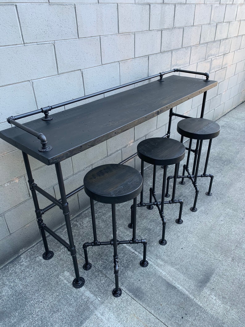 Reclaimed Barn Wood Sofa Bar Table 8 Foot | Etsy