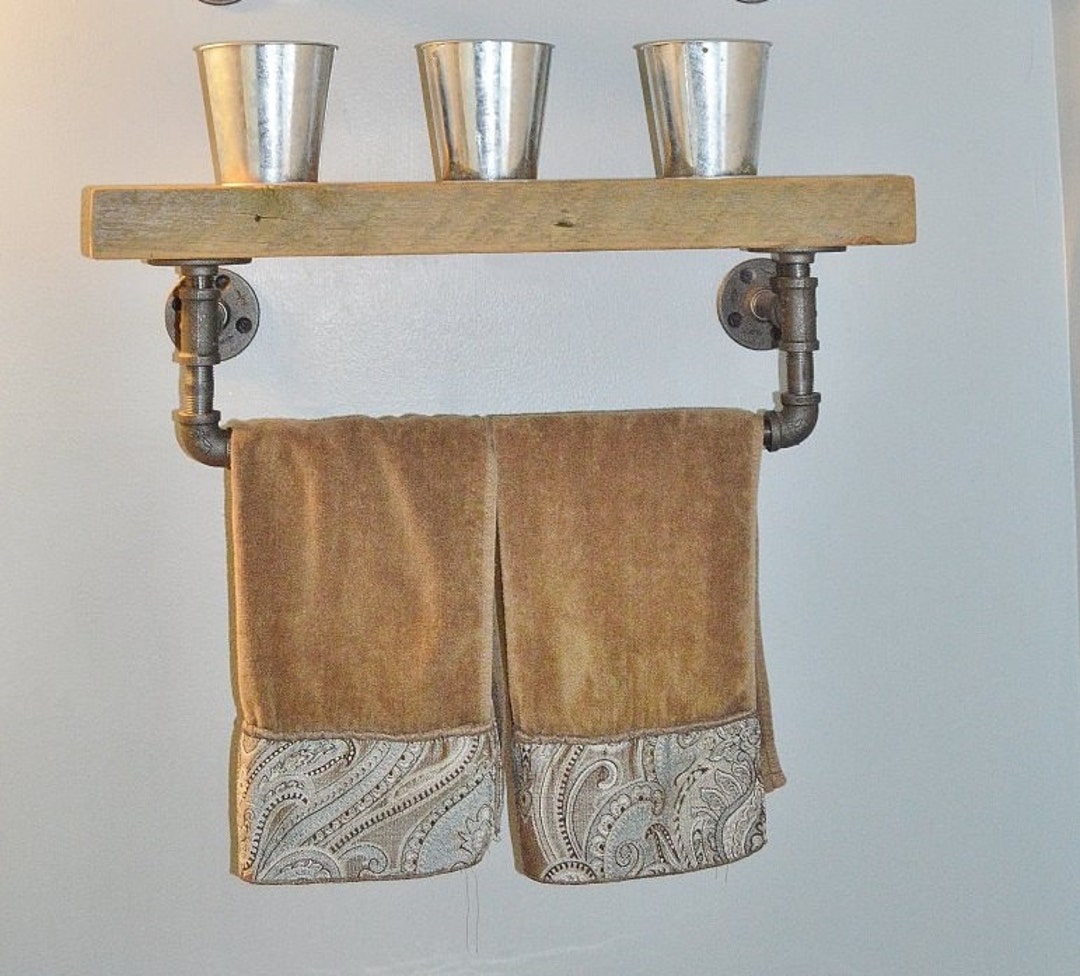 Reclaimed Barn Wood Bar Shelf - Etsy