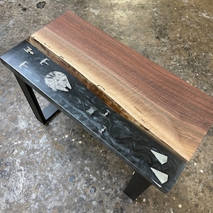 Handmade Star Wars River Table: Black Walnut Epoxy Coffee Table - Etsy